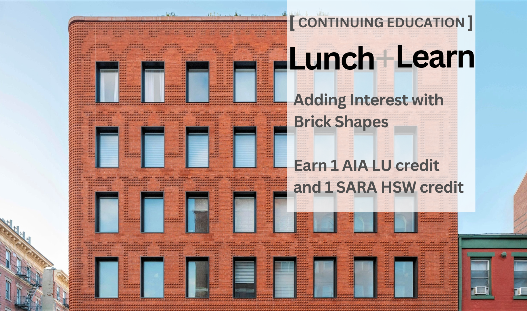 Lunch + Learn: Adding Interest with Brick Shapes [Philadelphia] | Glen-Gery
